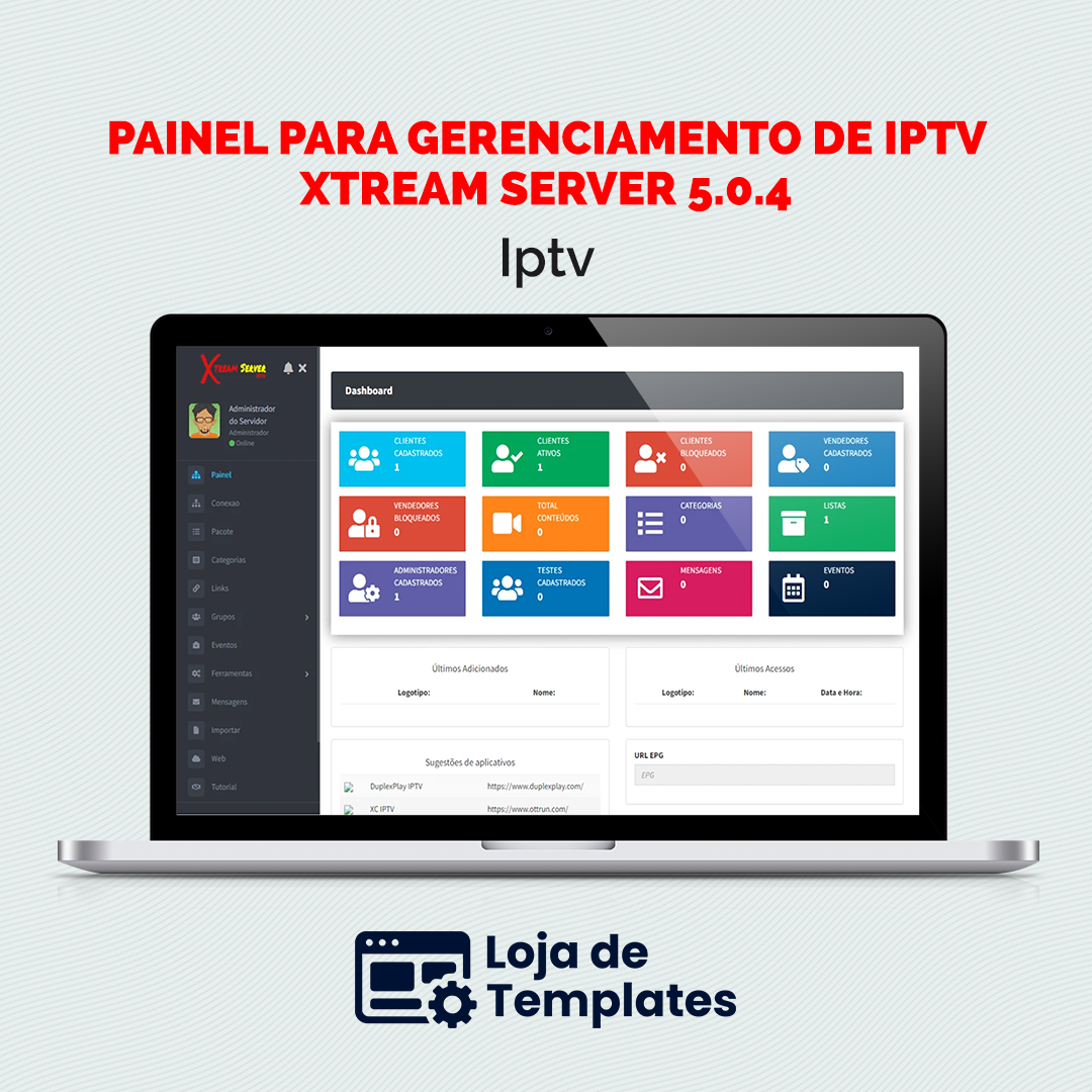 Painel para gerenciamento de IPTV Xtream Server 5.0.4 (Contém Bugs ...
